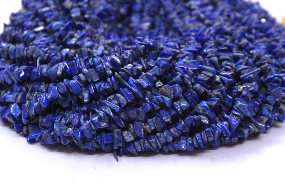 16" Lapis Lazuli Chip Beads: 6-8mm Polished Gemstone Jewelry Making - Etsy