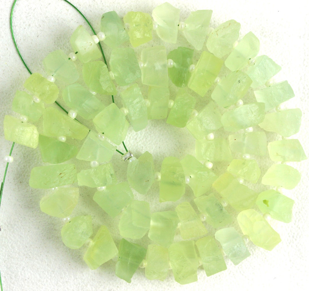 Best Quality 50 Piece Natural Prehnite Rough,drilled Rough,6-8 MM ...