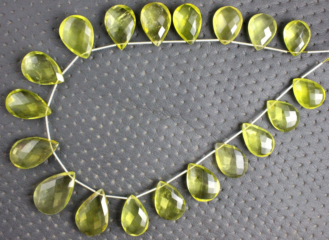 Pierre de quartz jaune citron de qualité AAA, 19 pièces en forme de ...