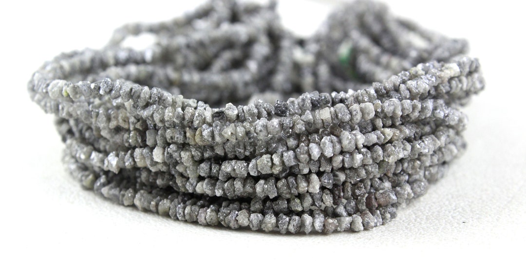 Chips de diamante gris de calidad AAA, diamante gris crudo, piedra ...