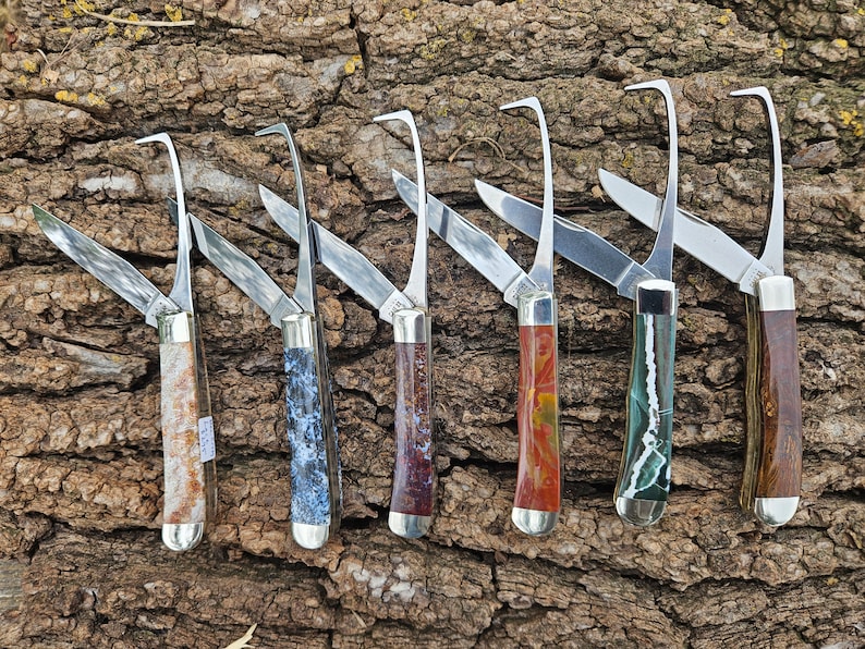 Custom Case XX Equestrian Knife With Bloodstone Scales, Stone Handled ...