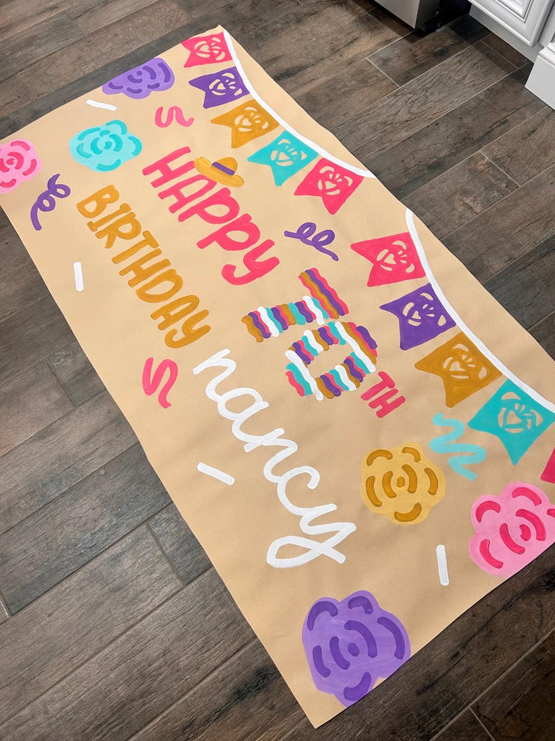 Hand Painted Custom Banner - Etsy