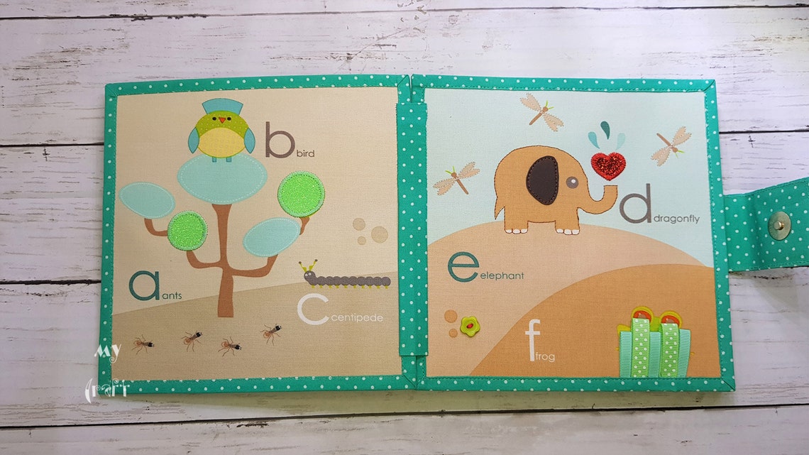 Alphabet Fabric Book, ABC Cloth Book, Quiet Book - Etsy
