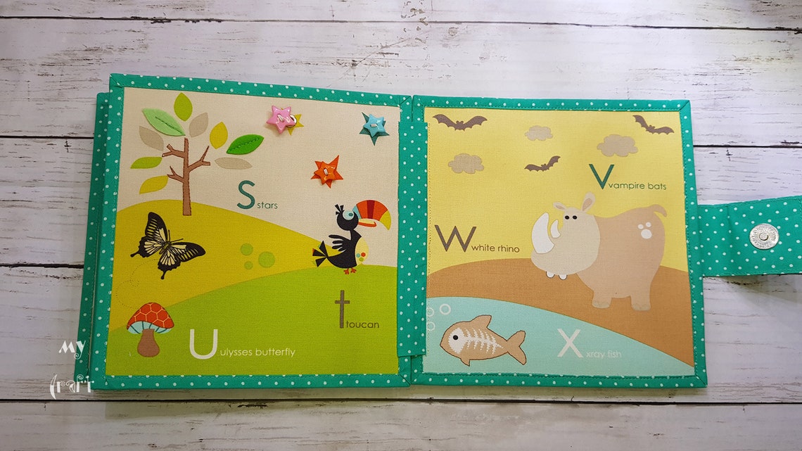 Alphabet Fabric Book, ABC Cloth Book, Quiet Book - Etsy