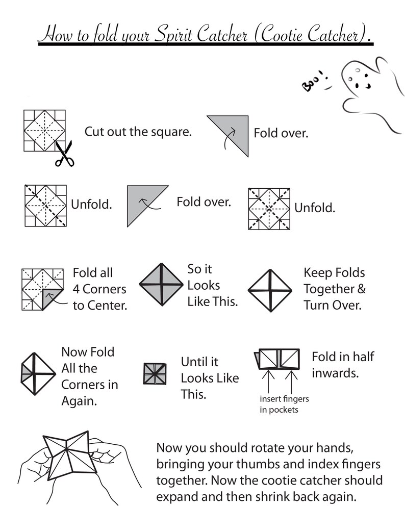 Spirit Catcher (cootie Catcher) - Etsy