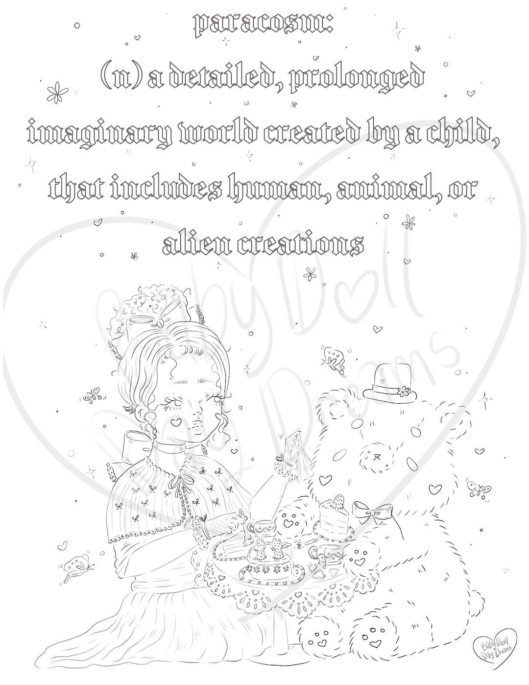 Paracosm Coloring Page - Etsy