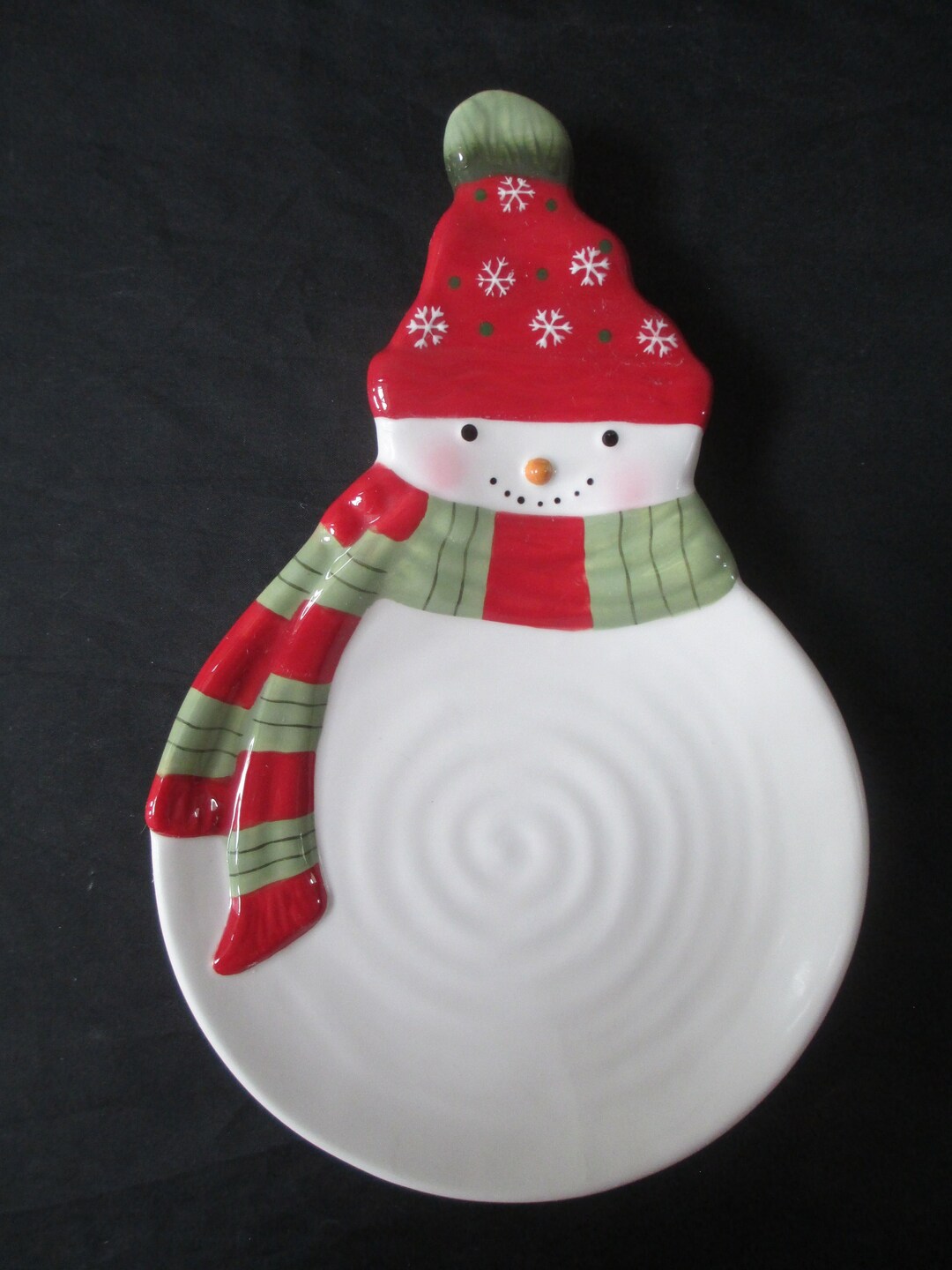 Vintage Hallmark Snowman Cookie Plate, Reindeer Food Plate, Candy Plate ...