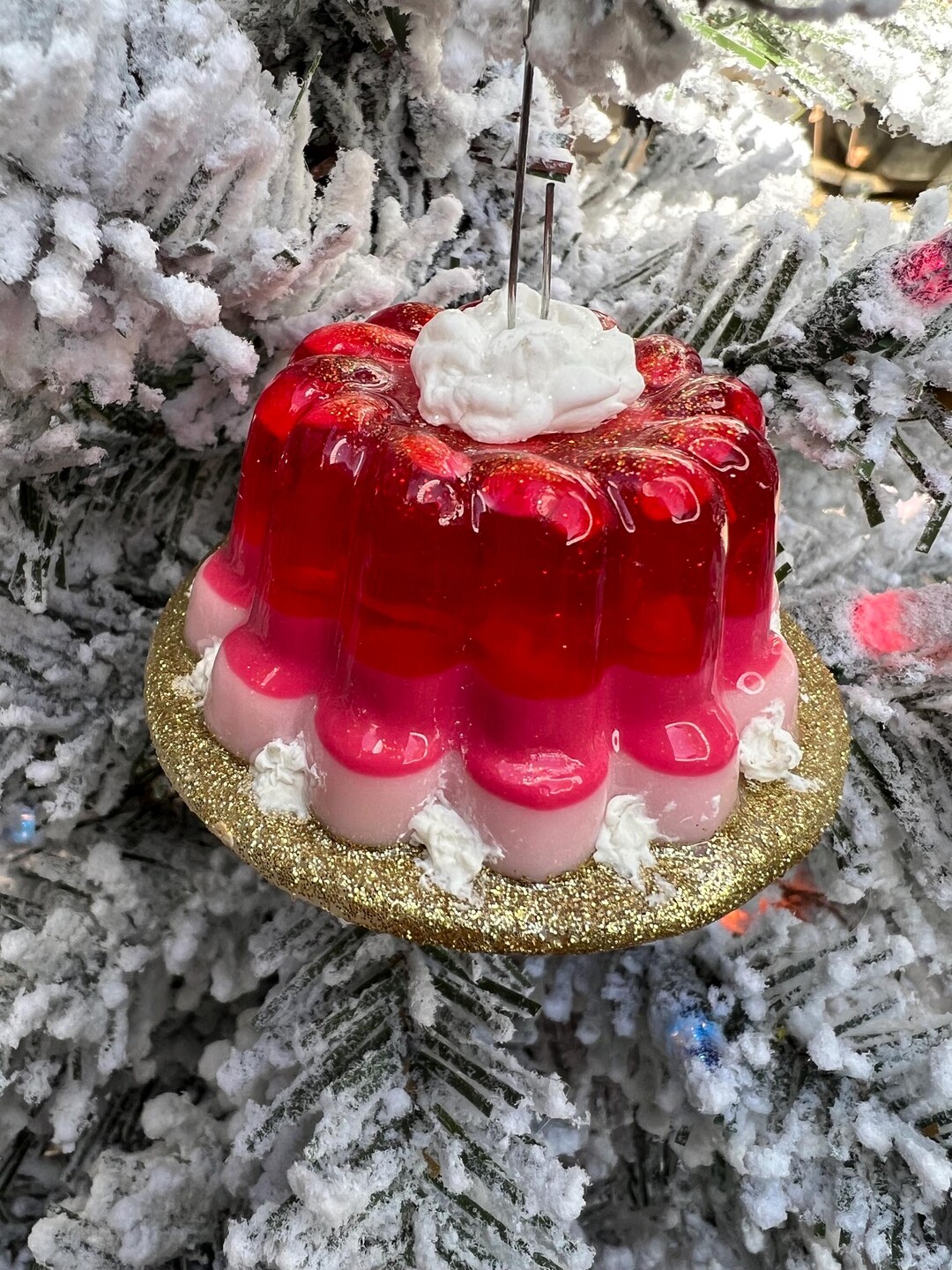 Strawberry Tiered Light up Jello Mold Ornament - Etsy