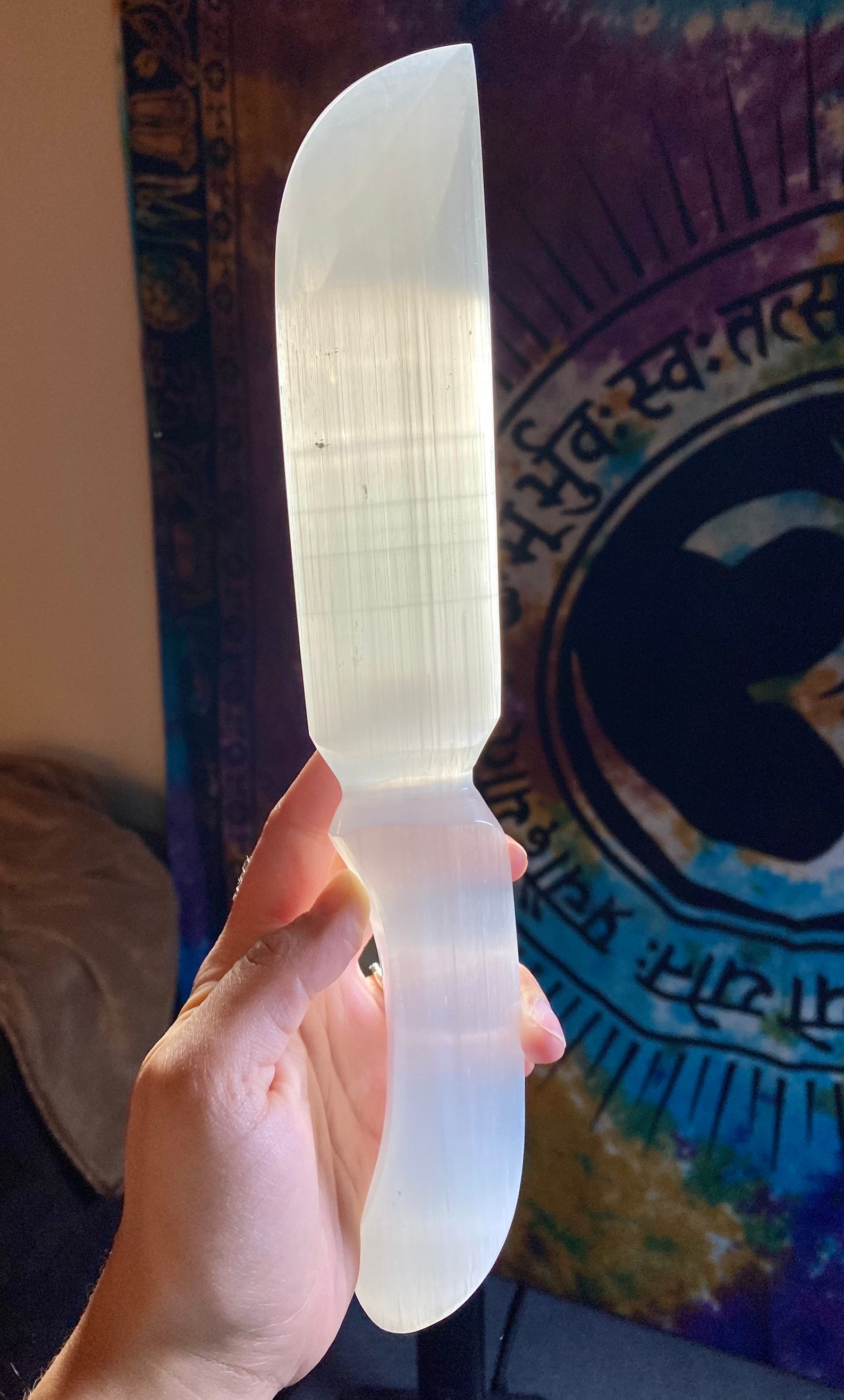 Large White Selenite Sword from Morocco swords clear | Etsy