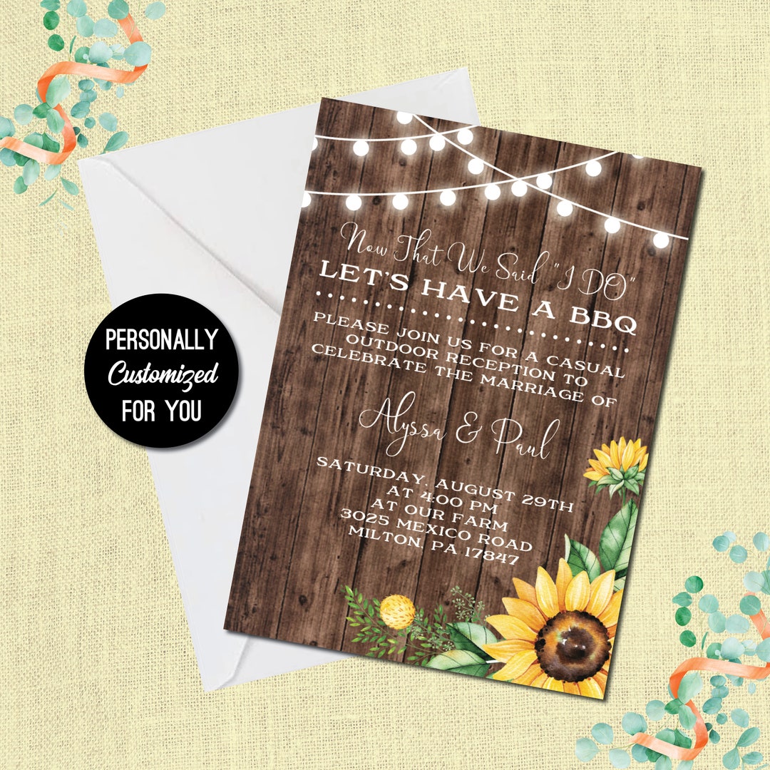 Rustic I Do BBQ Invitation Digital, I Do BBQ Invitation for Wedding ...