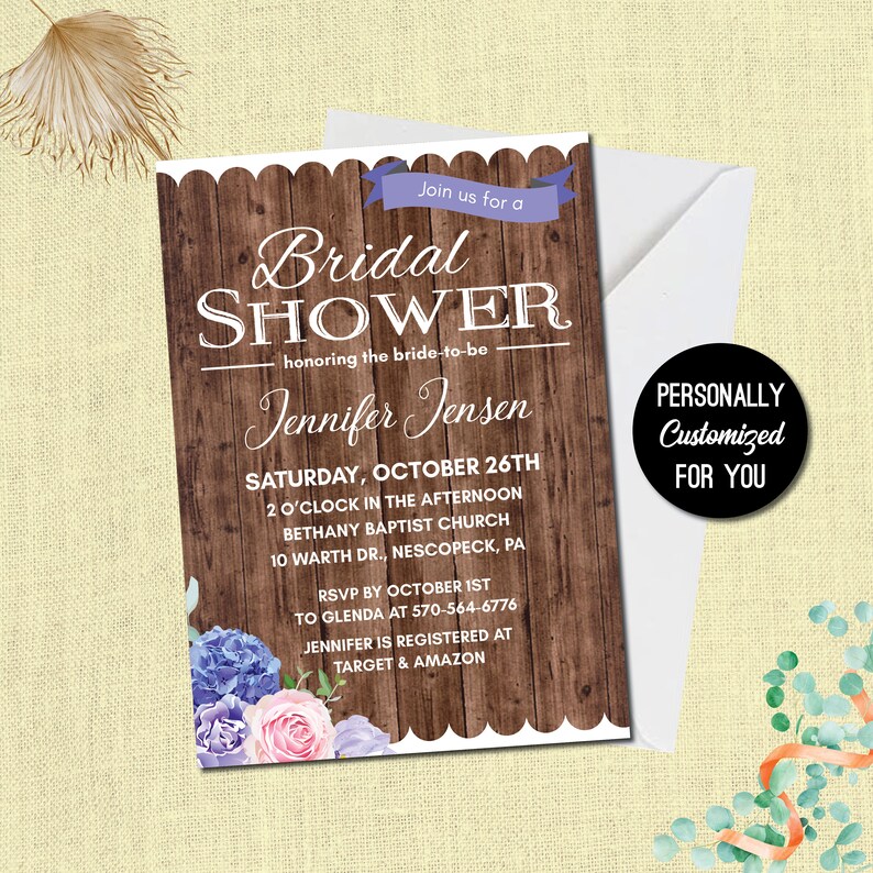 Western Bridal Shower Invitation Rustic, Country Bridal Shower ...