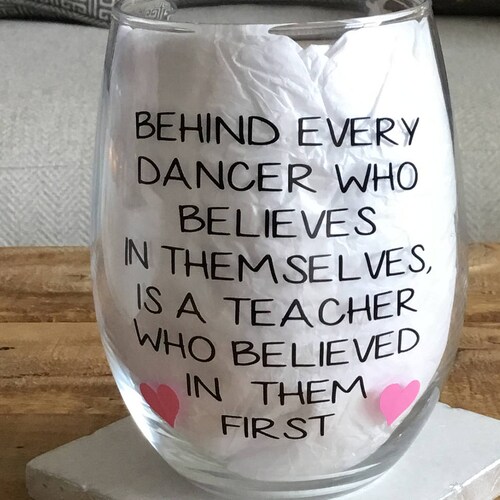 Dance Teacher Gift. Dance Teacher Wine Glass. Dancer Wine - Etsy