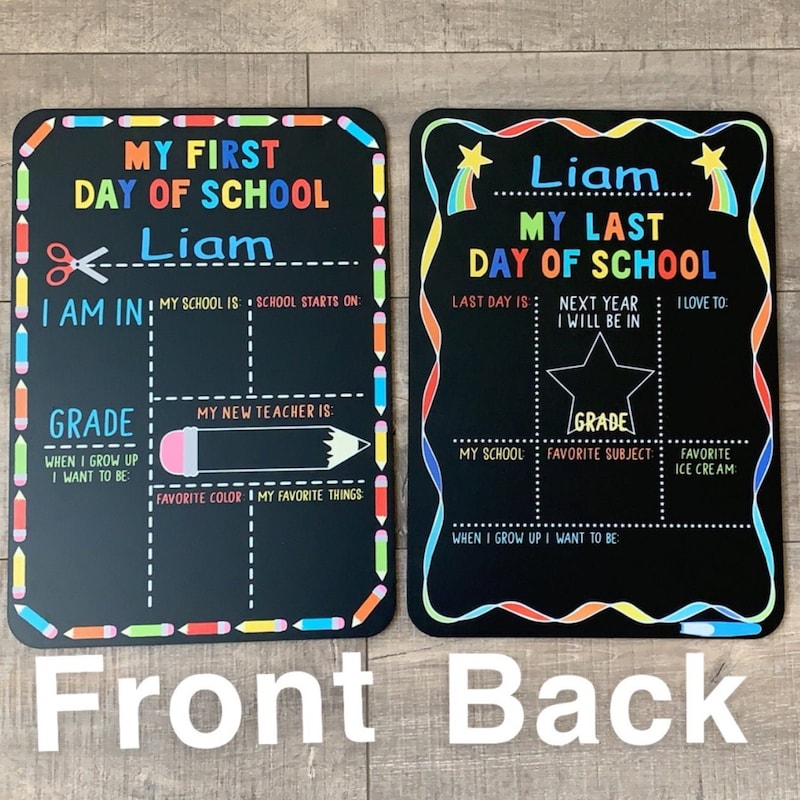 First Day Chalkboard - Etsy
