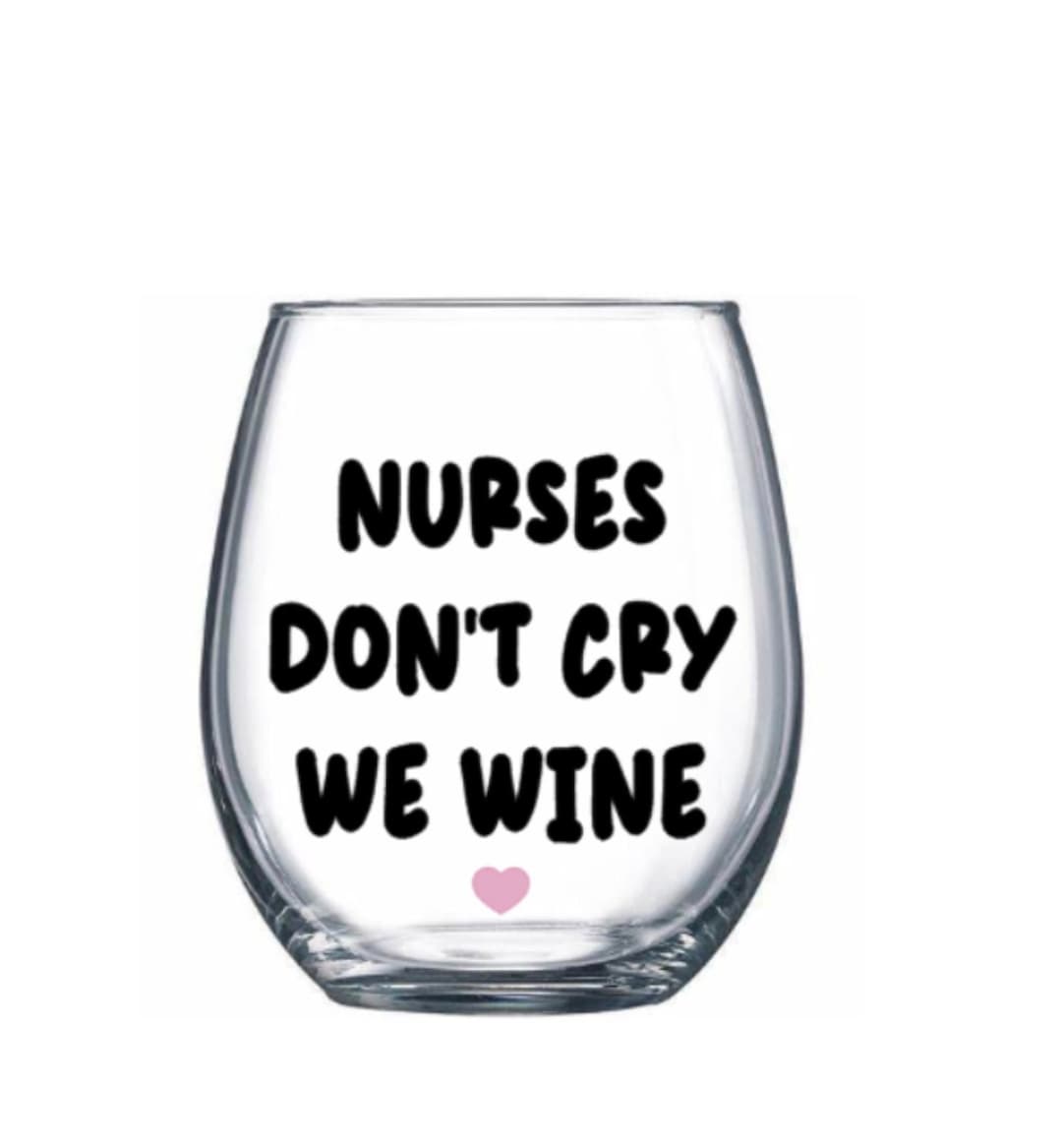 Copa de vino de enfermera. Regalo de enfermera. Gafas de enfermera ...