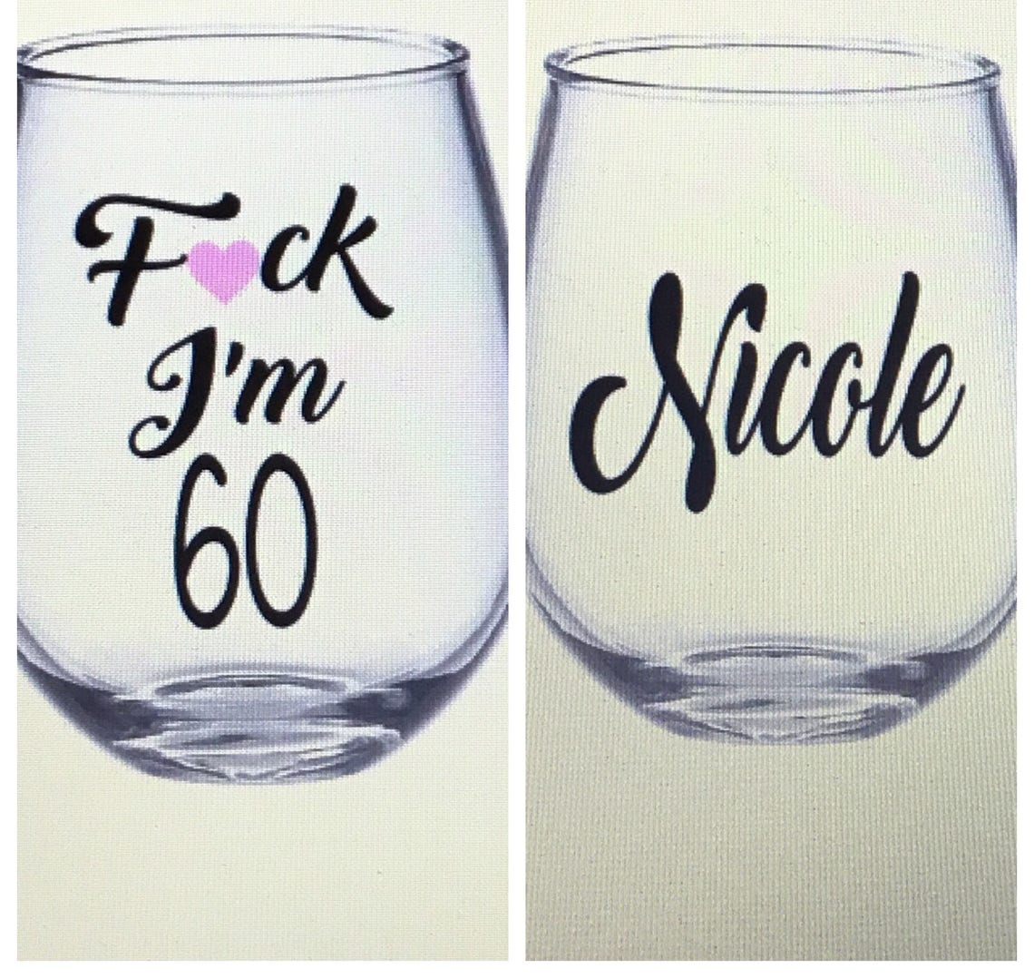 60th Wine Glass. 60th Birthday Wine Glass. 60th Gift. 60 Wine - Etsy
