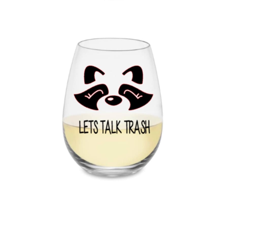 Raccoon Wine Glass. Raccoon Gift. Raccoon Glass. Gossip Wine Glass. - Etsy