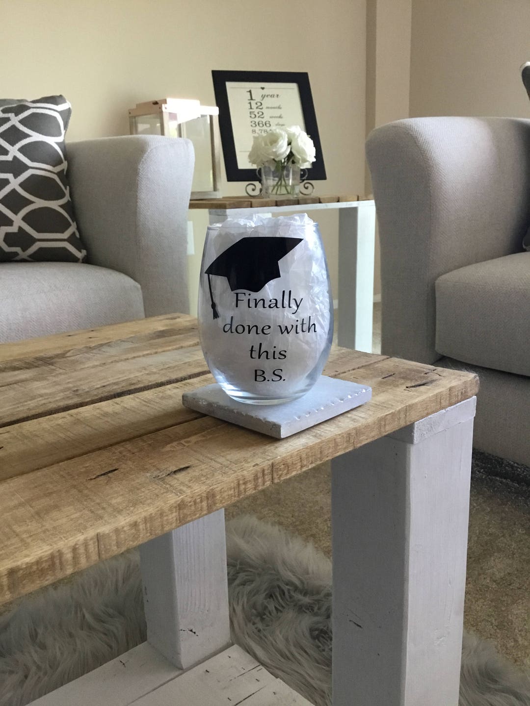 Graduation Gift. Graduation Wine Glass. Gift for Graduate. Grad Gift ...