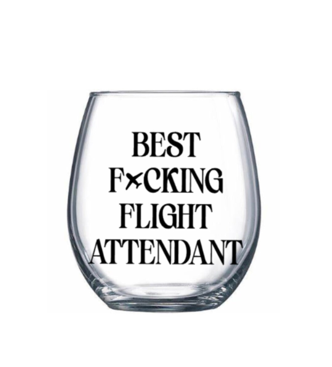 Flight Attendant Wine Glass. Flight Attendant Gift. Flight Attendant ...