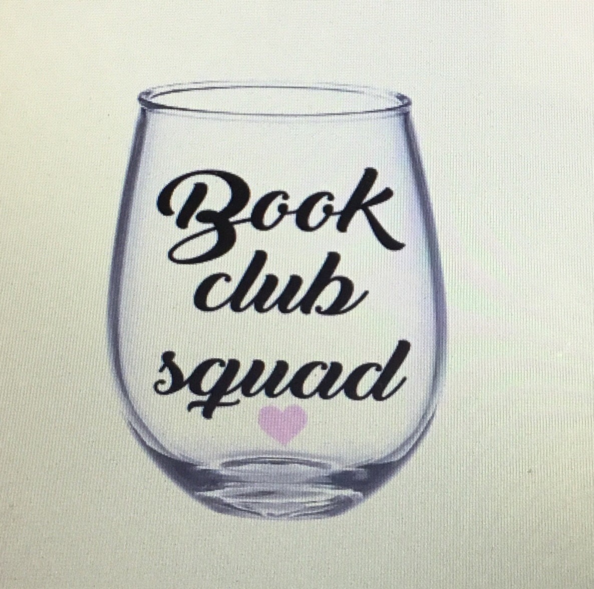 Book Club Wine Glass Book Club T Book Club Glass Etsy