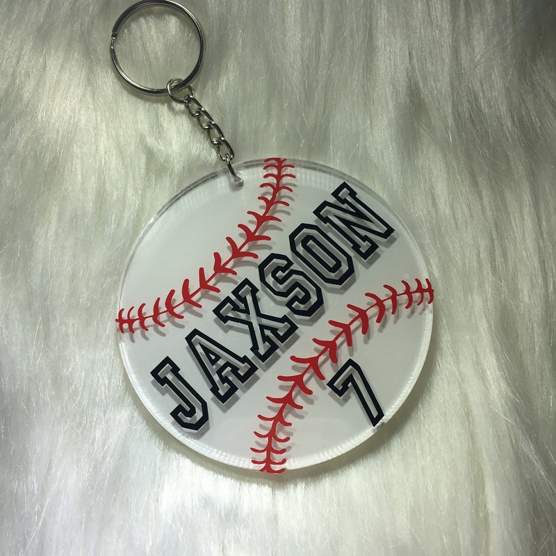 Baseball Keychain - Etsy