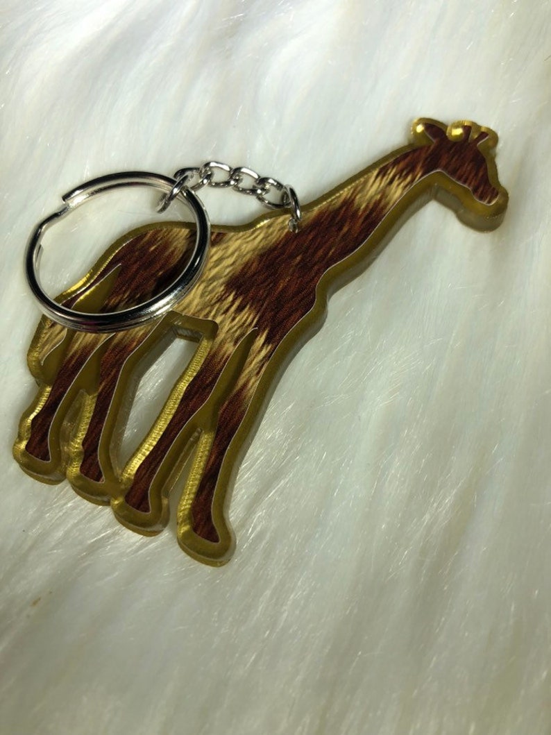 GIRAFFE KEYCHAIN Blue - Etsy