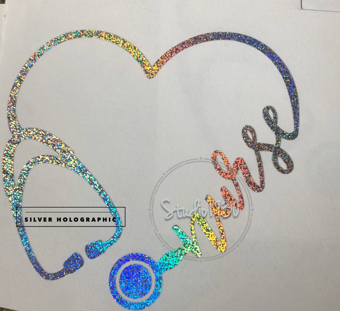 Nurse Heart Decal, Nursing Decal, Nurse Sticker, Glitter Decal, Nurse ...
