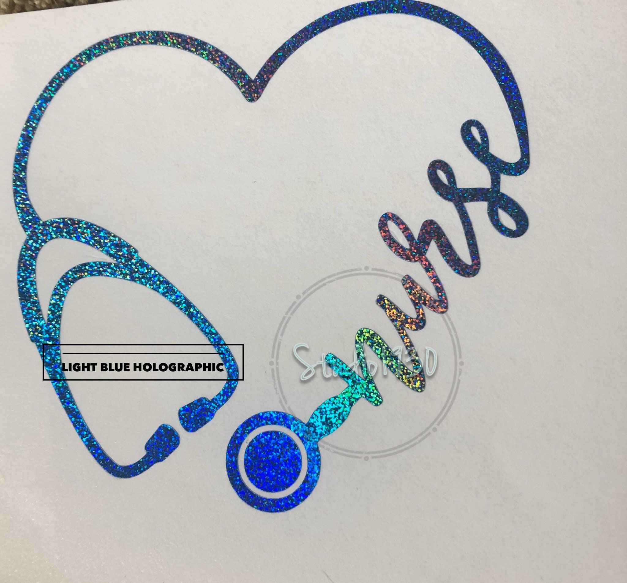 Nurse Heart Decal Nursing Decal Nurse Sticker Glitter | Etsy