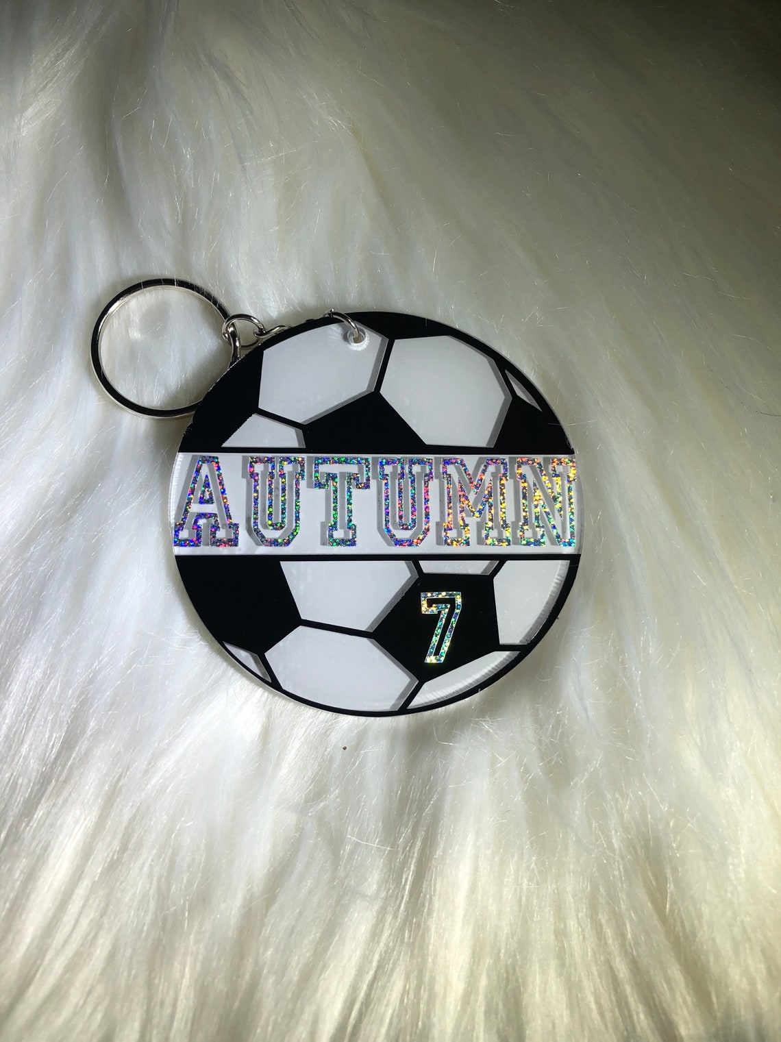 Soccer Ball Keychain PERSONALIZED SOCCER GIFTS Team | Etsy