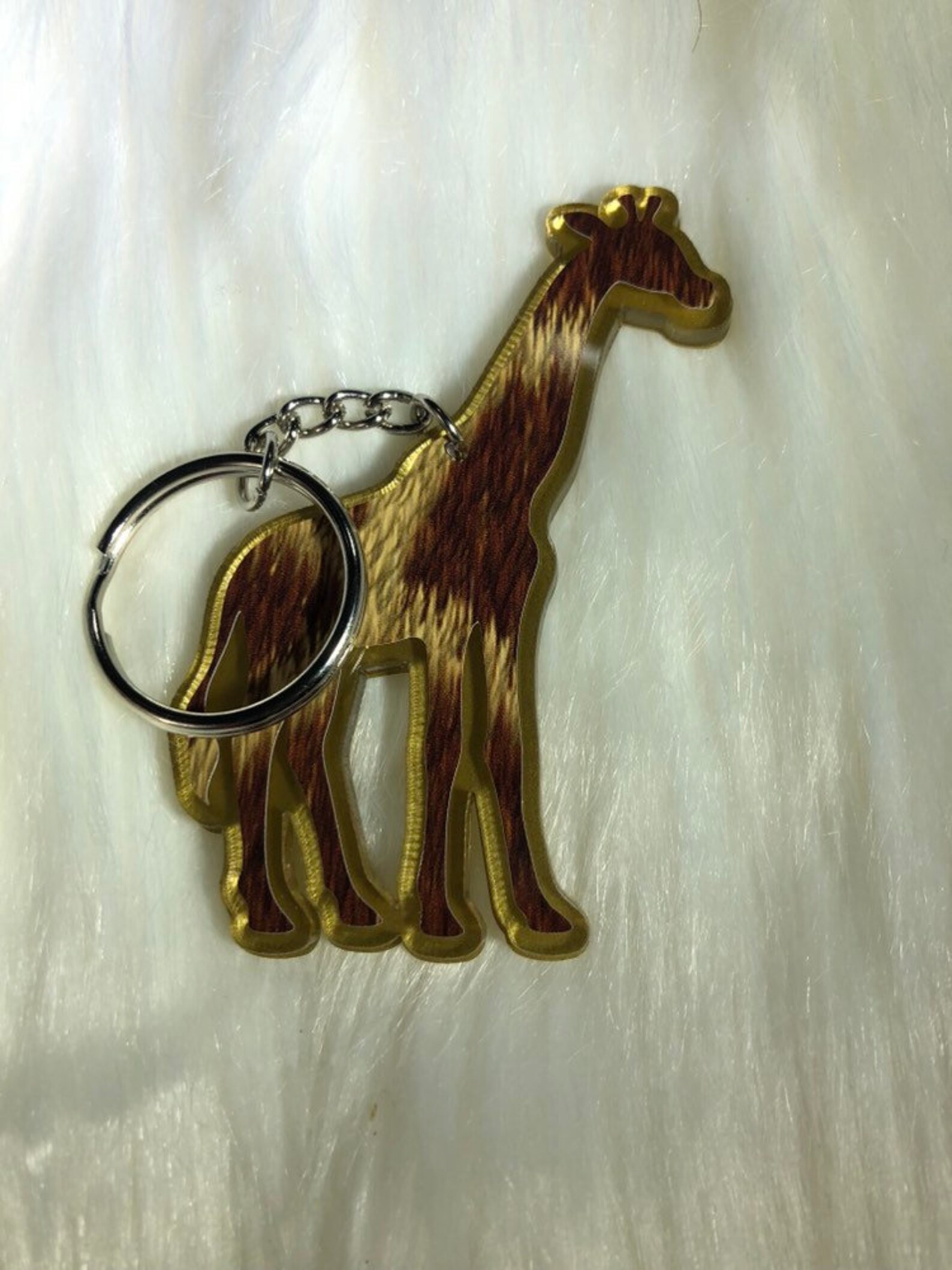 GIRAFFE KEYCHAIN Blue - Etsy