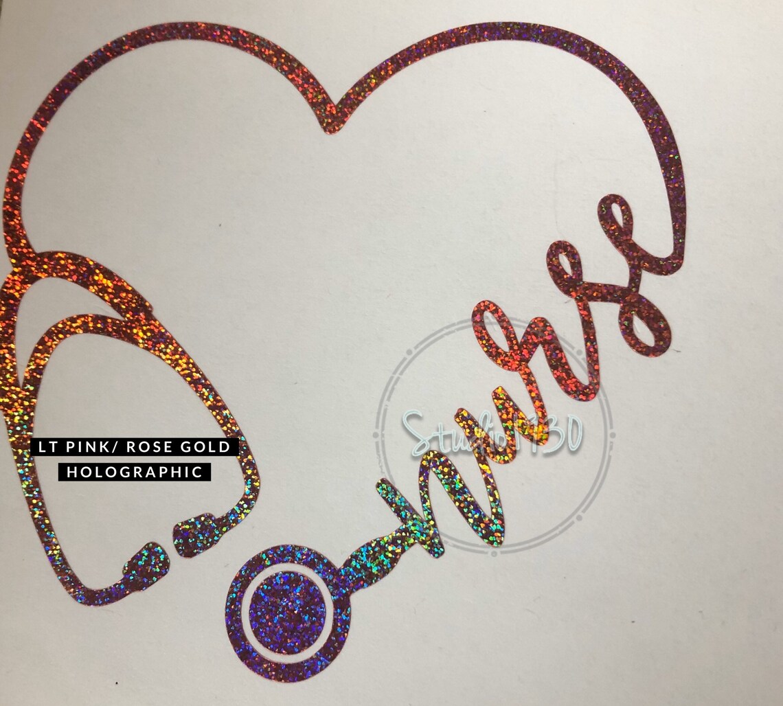 Nurse Heart Decal Nursing Decal Nurse Sticker Glitter | Etsy