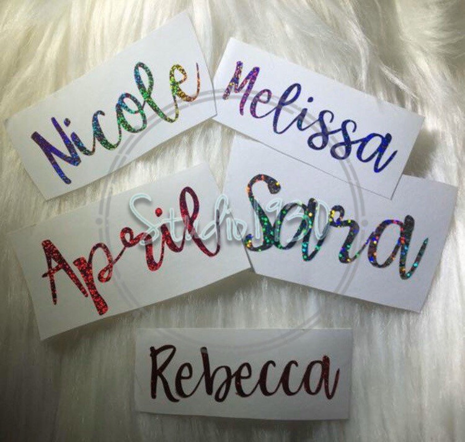 Name Decals Name Stickers Glitter Name Decals Personalized - Etsy