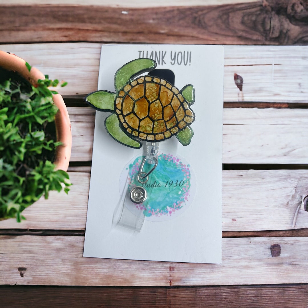 Sea Turtle 2 Inch Badge Reel Ocean Badge Reel Retractable Badge Reel ...