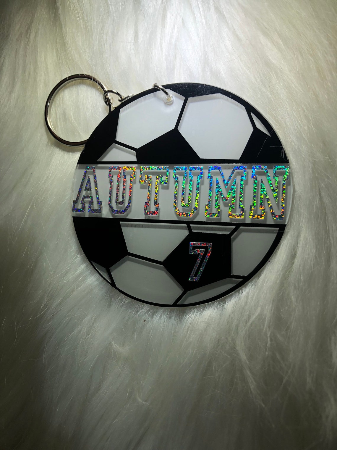 Soccer Ball Keychain PERSONALIZED SOCCER GIFTS Team | Etsy
