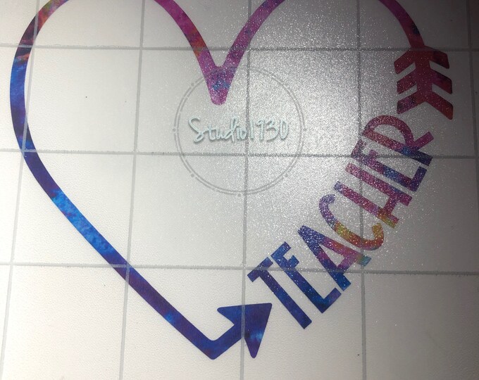 Teacher Decal Teacher Heart Decal Car Decal Decal - Etsy