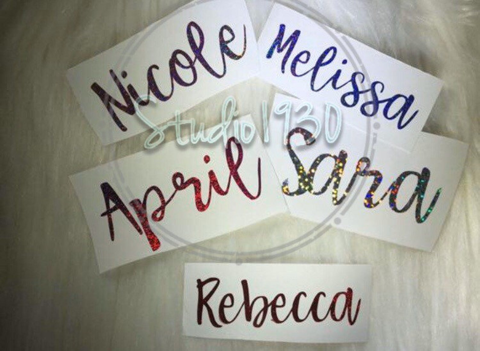 Name Decals Name Stickers Glitter Name Decals Personalized - Etsy