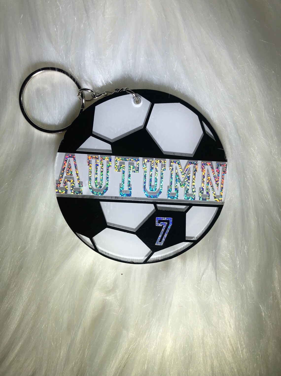 Soccer Ball Keychain PERSONALIZED SOCCER GIFTS Team | Etsy