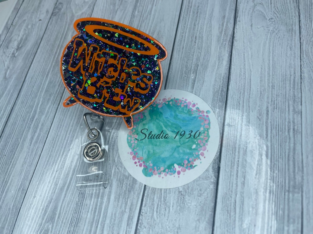 Witch Cauldron Badge Reel — Halloween Badge Reel — Nurse Badge Reel ...