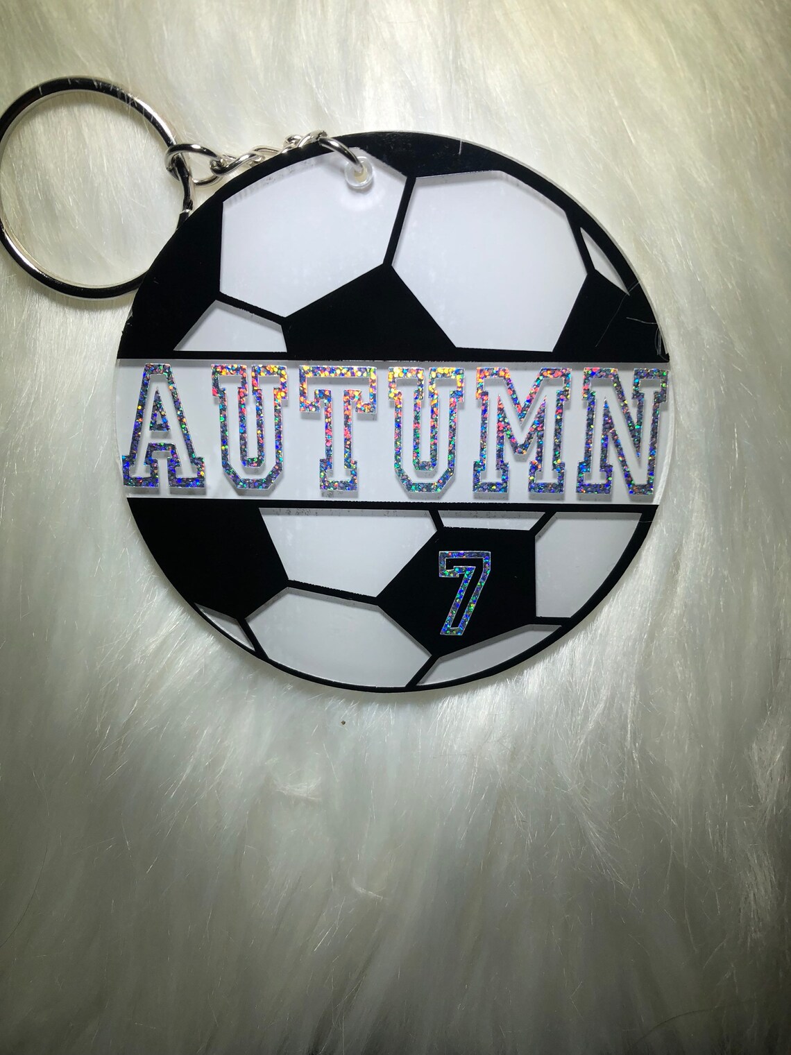 Soccer Ball Keychain PERSONALIZED SOCCER GIFTS Team | Etsy