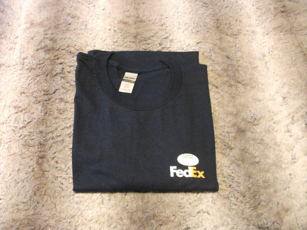 Fedex Employee Issued Navy Blue Short Sleeve T-shirt Brand New Gildan ...