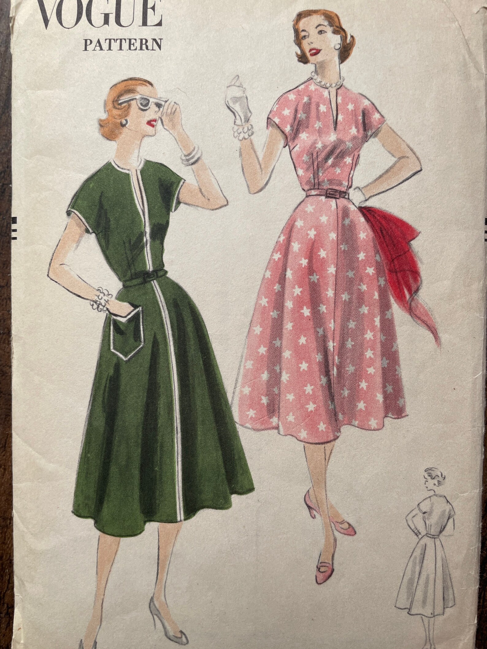 Vintage 1950s Dress Sewing Pattern Vogue 7657 Rare - Etsy