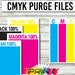 CMYK Printer Purge Files, Instant Download and Print for Help W ...