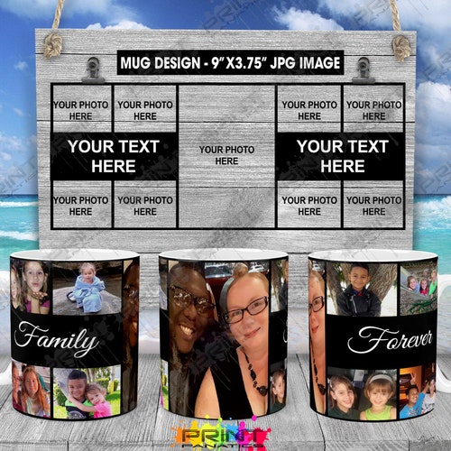 Collage Full Wrap Mug Sublimation Design PNG Open Collage Mug - Etsy