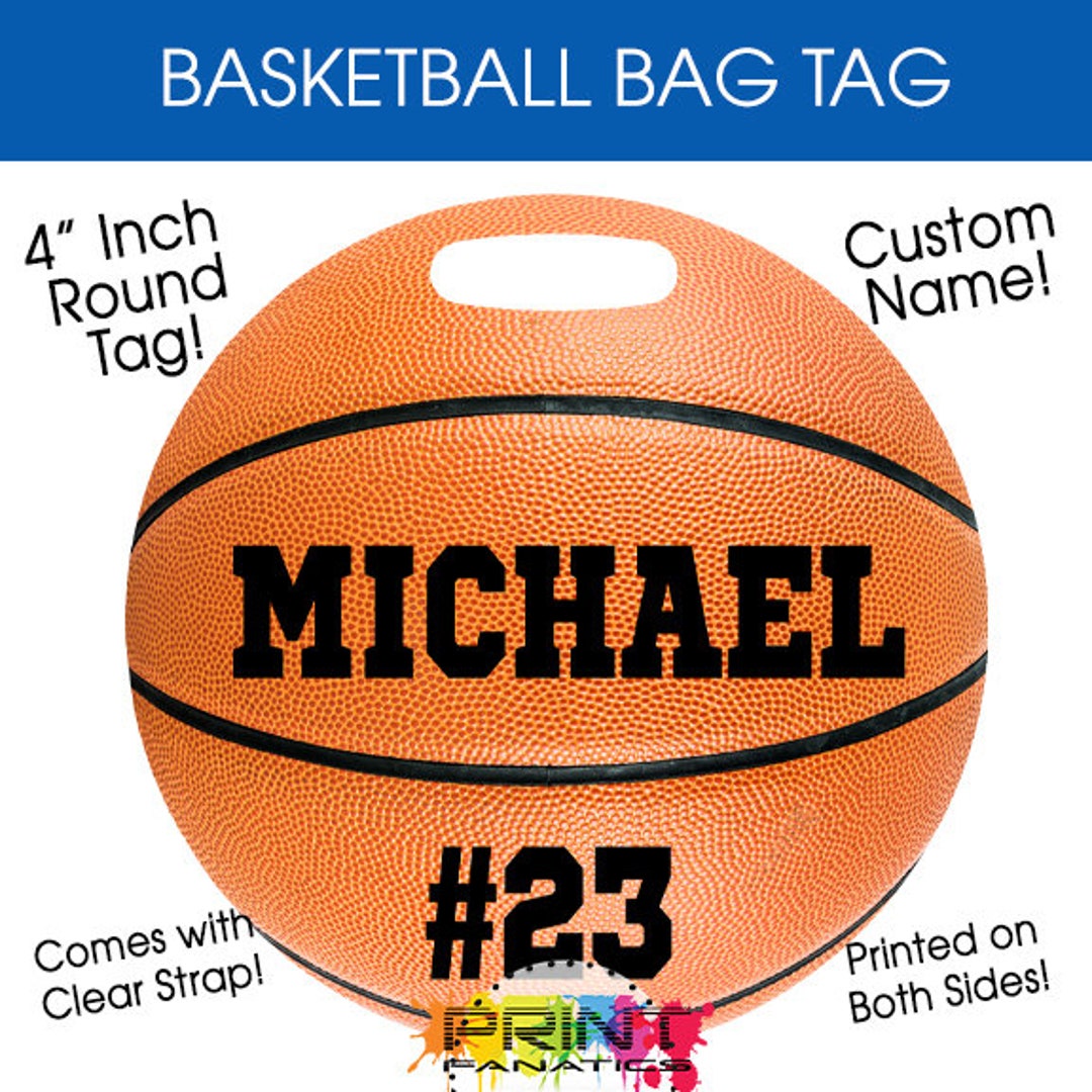 Personalized Basketball Bag Tag, Custom Sports Bag Tag, Luggage Bag Tag ...