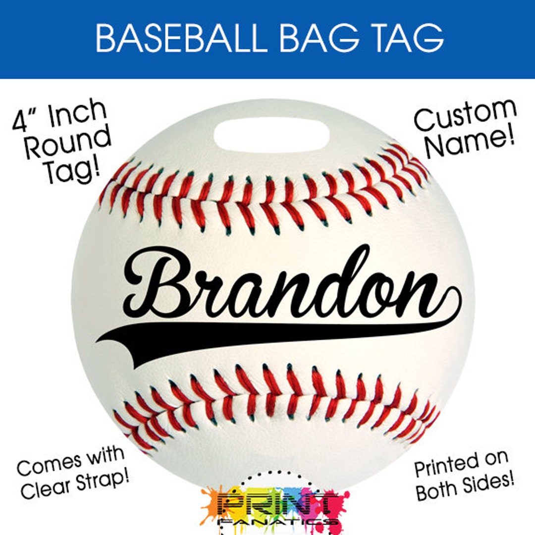 Personalized Baseball Bag Tag, Custom Sports Bag Tag, Luggage Bag Tag ...