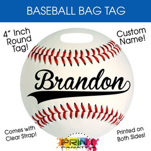 Personalized Baseball Bag Tag, Custom Sports Bag Tag, Luggage Bag Tag ...
