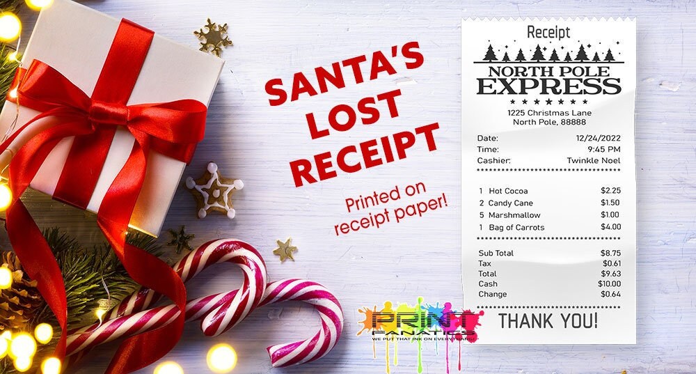 Santa's Lost Receipt 2023 Santa's Lost Item - Etsy