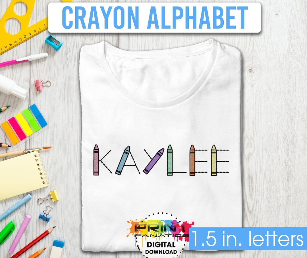 Crayon Alphabet, Crayon Letters, Bean Stitch Letters, Back to School ...