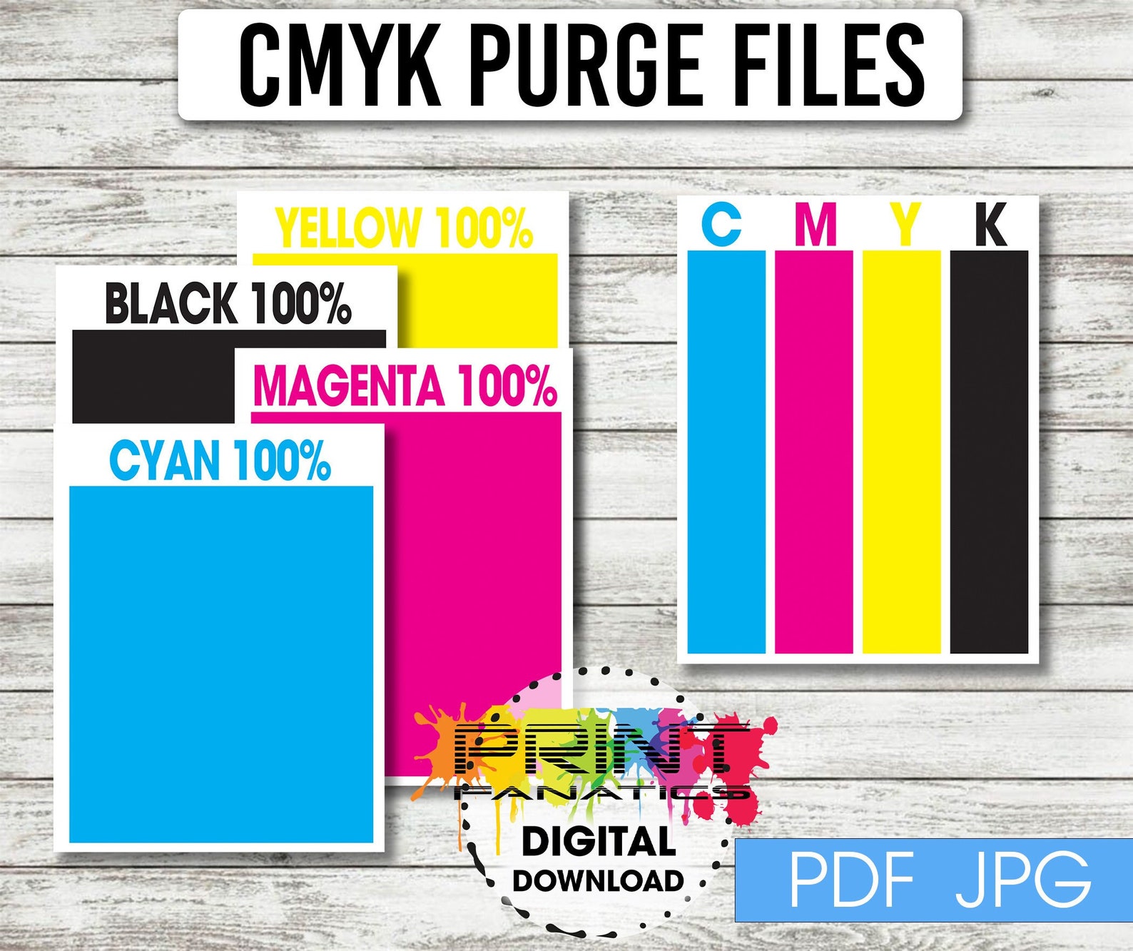 CMYK Printer Purge Files, Instant Download and Print for Help W ...