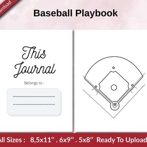 Baseball Playbook 120 Pages Ready to Upload PDF Used as Low Content ...