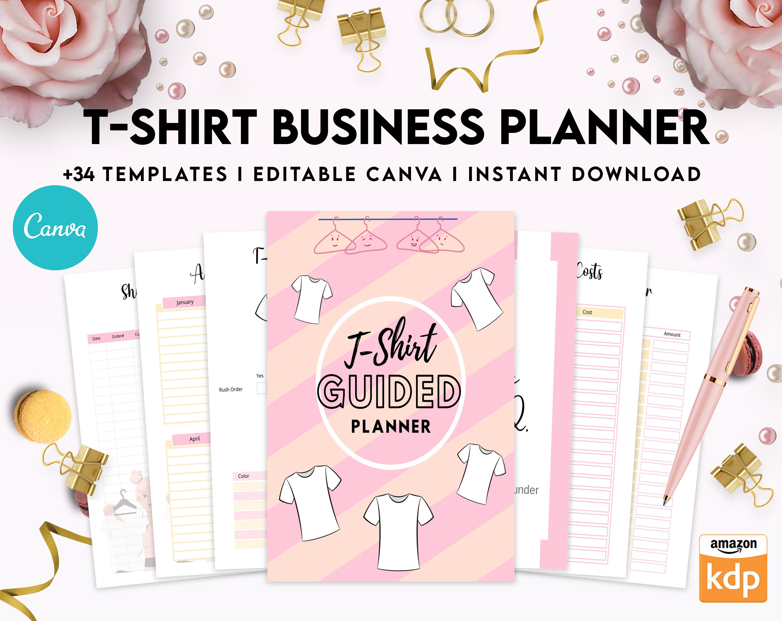 T-shirt Business Planner Template T-shirt Order Form - Etsy